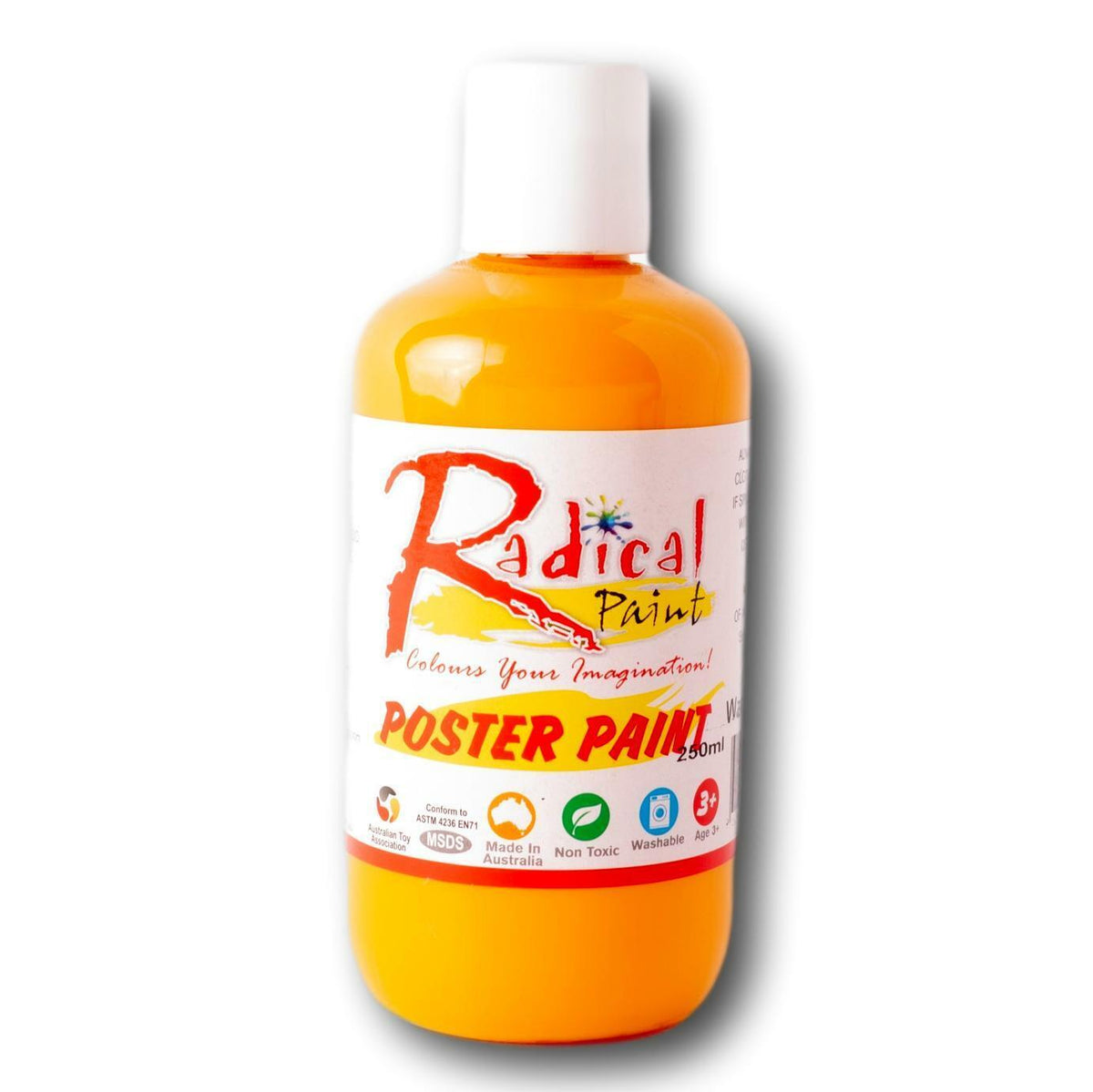Radical Poster Paint Warm Yellow 250ml – Melbourne Arts & Crafts