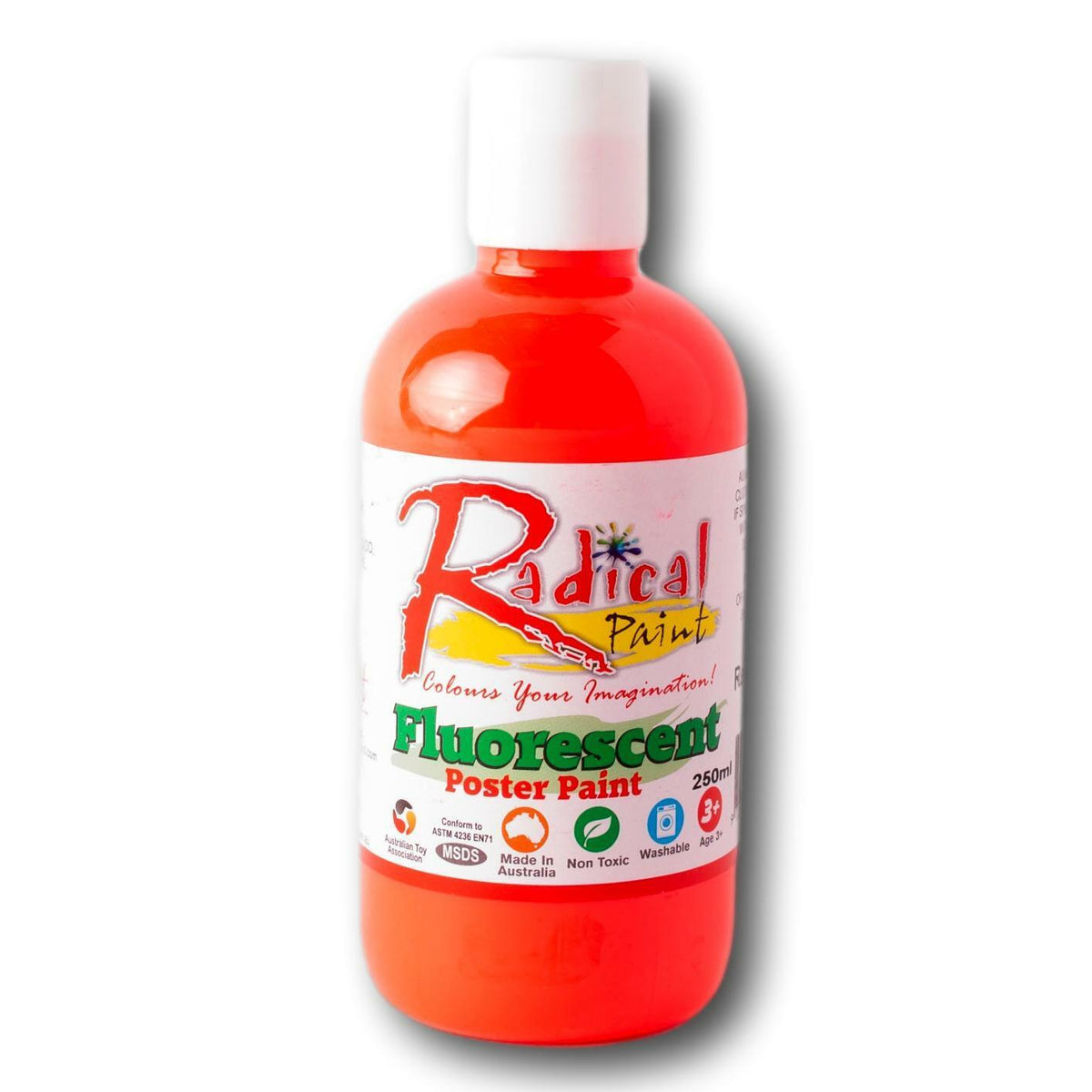 Radical Fluoro Poster Paint Red 250ml – Melbourne Arts & Crafts