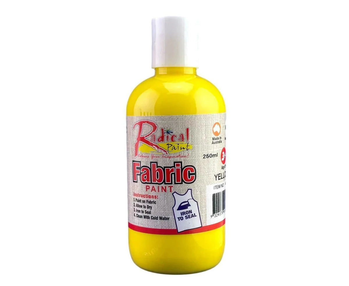 Radical Fabric Paint Yellow 250ml – Melbourne Arts & Crafts