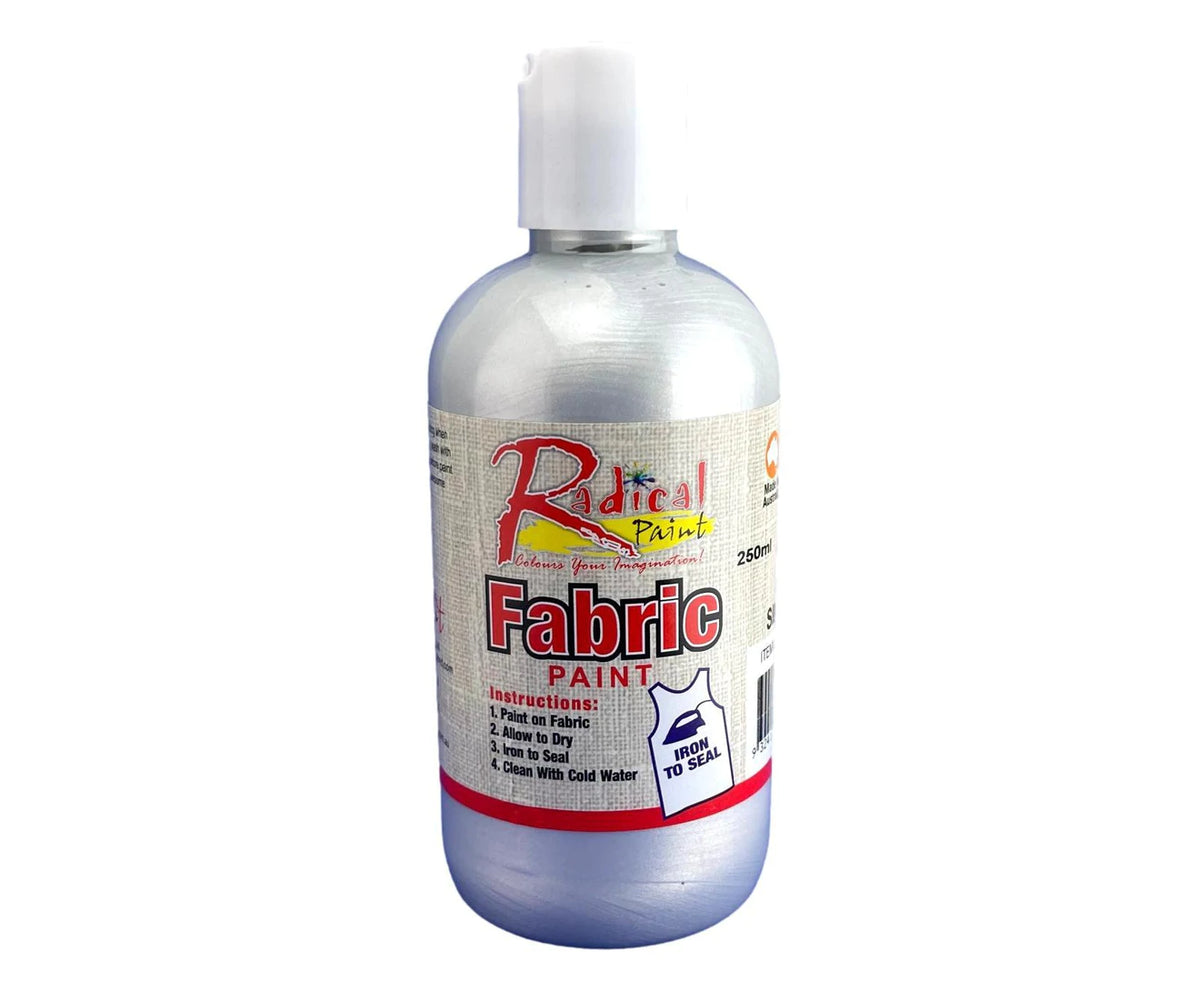 Radical Fabric Paint Silver 250ml – Melbourne Arts & Crafts