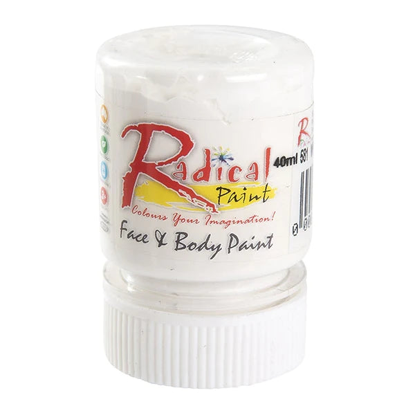 Radical Face & Body Paint - White 40ml – Melbourne Arts & Crafts