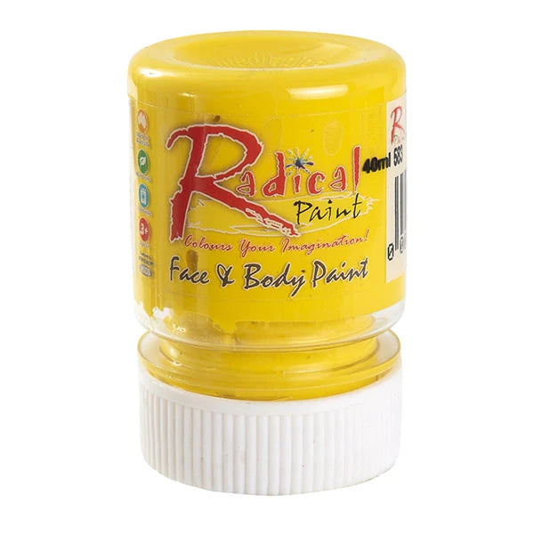 Radical Face & Body Paint - Yellow 40ml – Melbourne Arts & Crafts