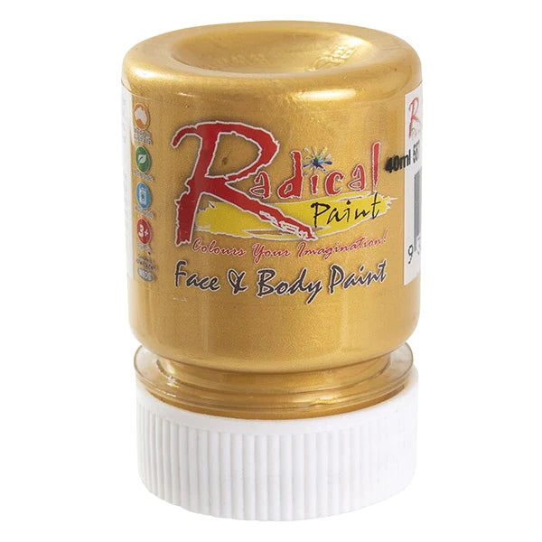 Radical Face & Body Paint - Gold 40ml – Melbourne Arts & Crafts