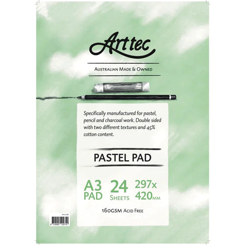 Arttec Pastel Paper Pad A3 24 Sheet ASSTD Colours – Melbourne Arts & Crafts