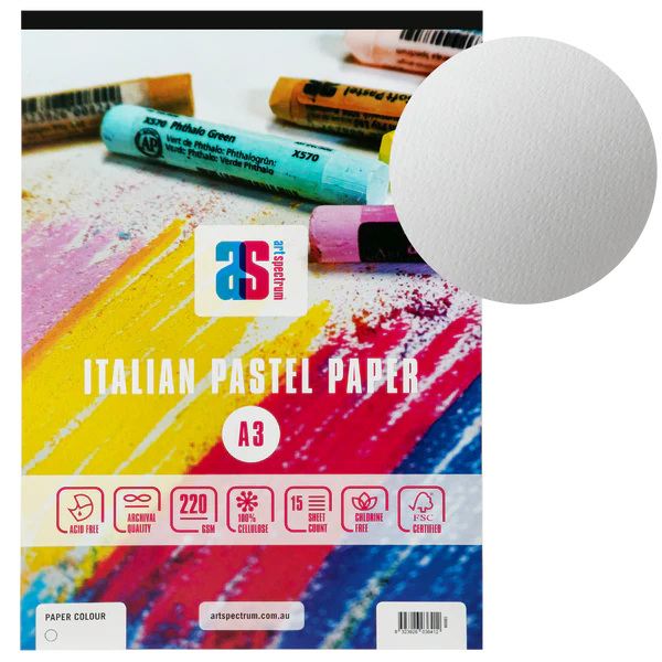 Art Spectrum Italian Pastel Paper Pad A3 15 Sheet WHITE – Melbourne ...
