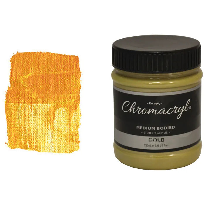 GOLD Chromacryl Student Acrylic 250ml – Melbourne Arts & Crafts