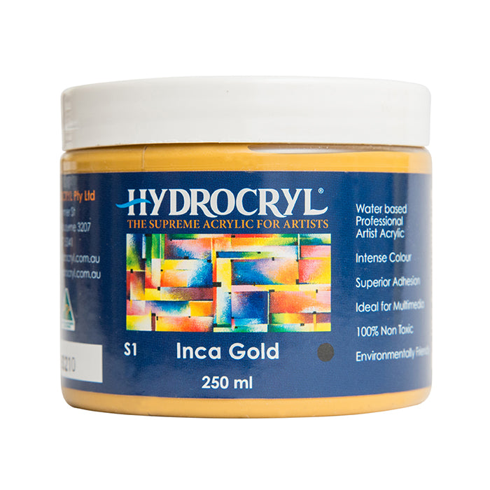 INCA GOLD Hydrocryl Original Dimension Acrylic Paint 250ml – Melbourne ...