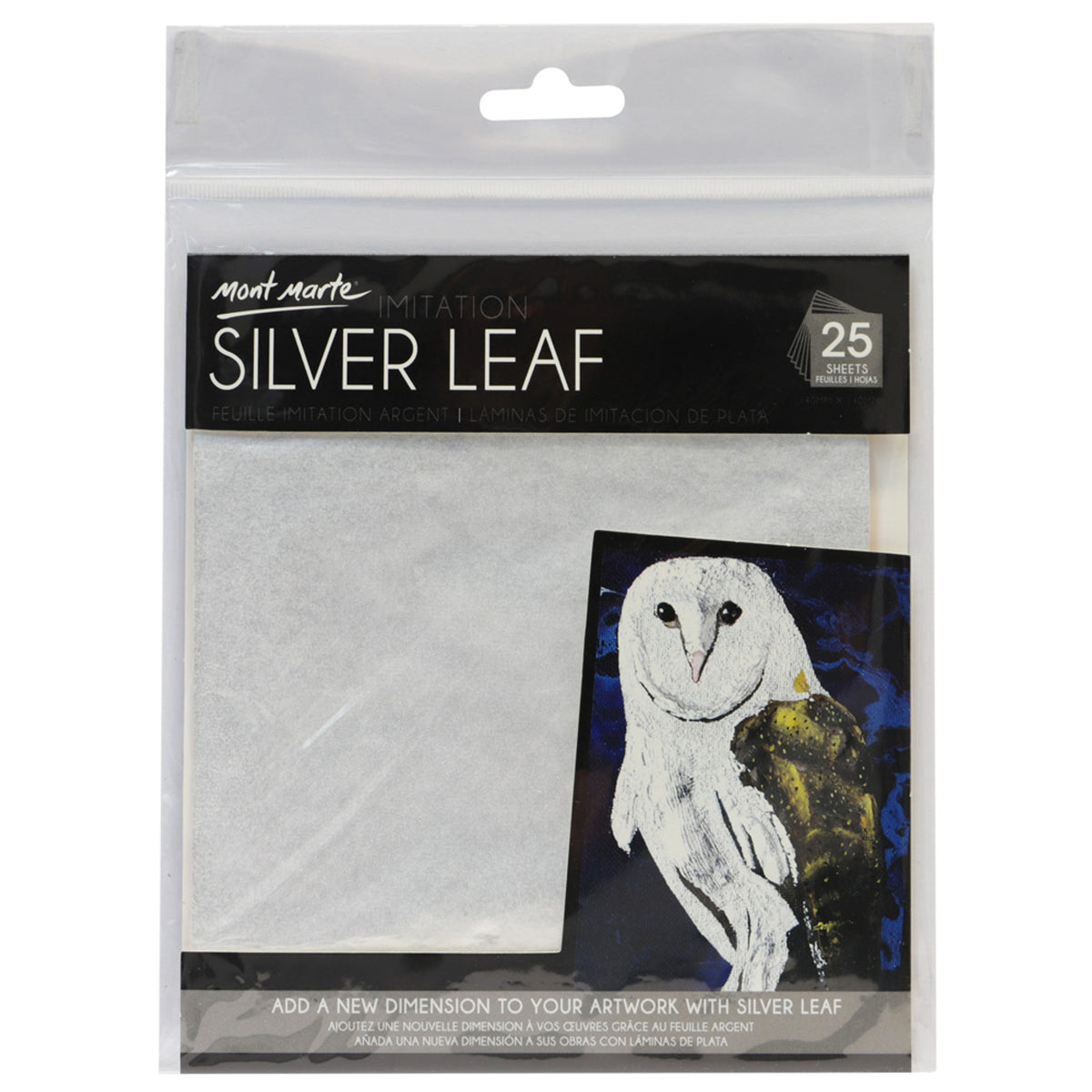 Mont Marte Imitation Silver Leaf 14 x 14cm 25 Sheet – Melbourne Arts ...
