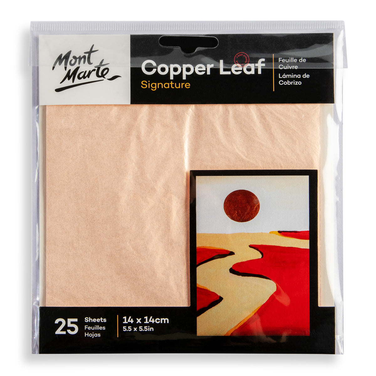 Mont Marte Imitation Copper Leaf 14 x 14cm 25 Sheet – Melbourne Arts ...