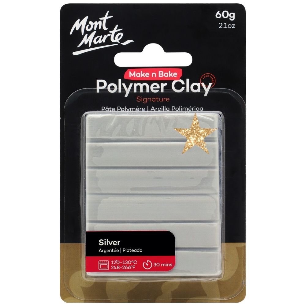 Mont Marte Make N Bake Polymer Clay 60g - Silver – Melbourne Arts & Crafts