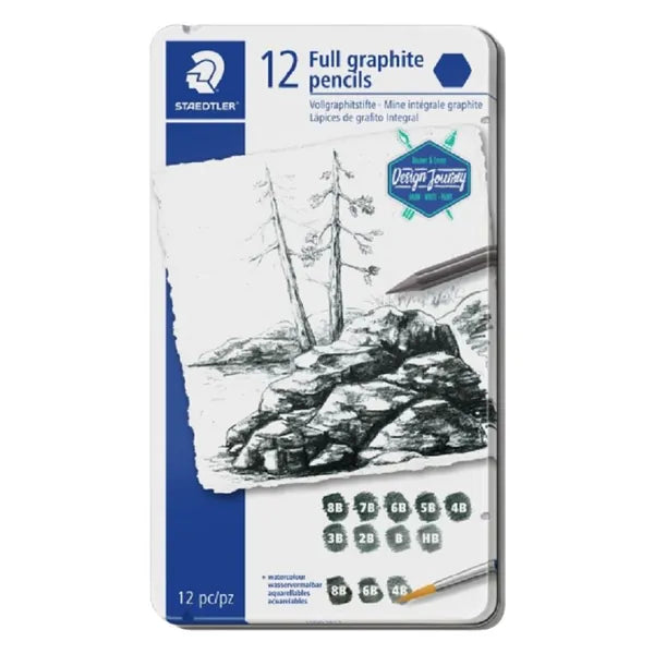 Staedtler Graphite Full Length Pencils Tin 12 – Melbourne Arts & Crafts